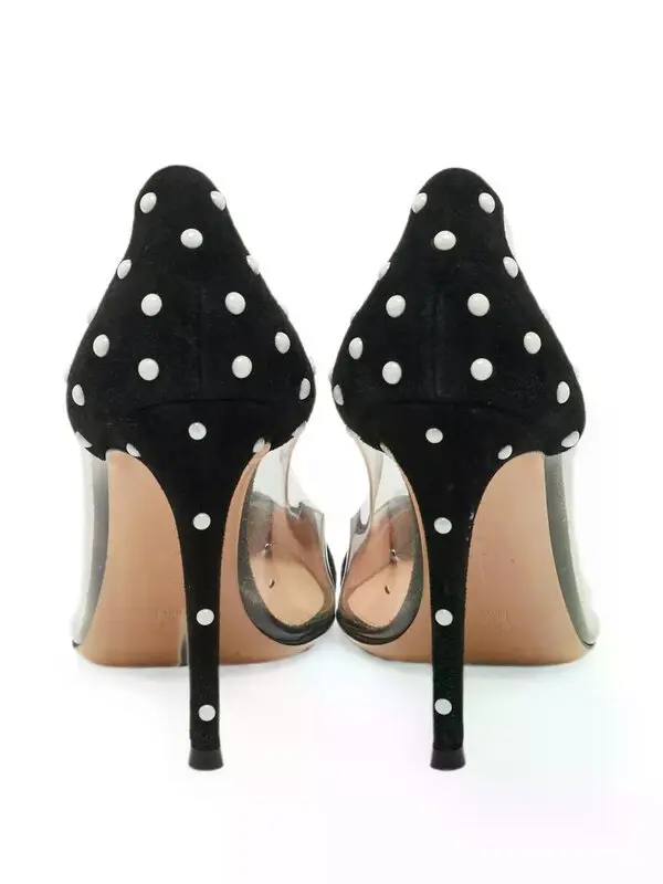 GIANVITO ROSSI Plexi Pearl-embellished Pumps - White