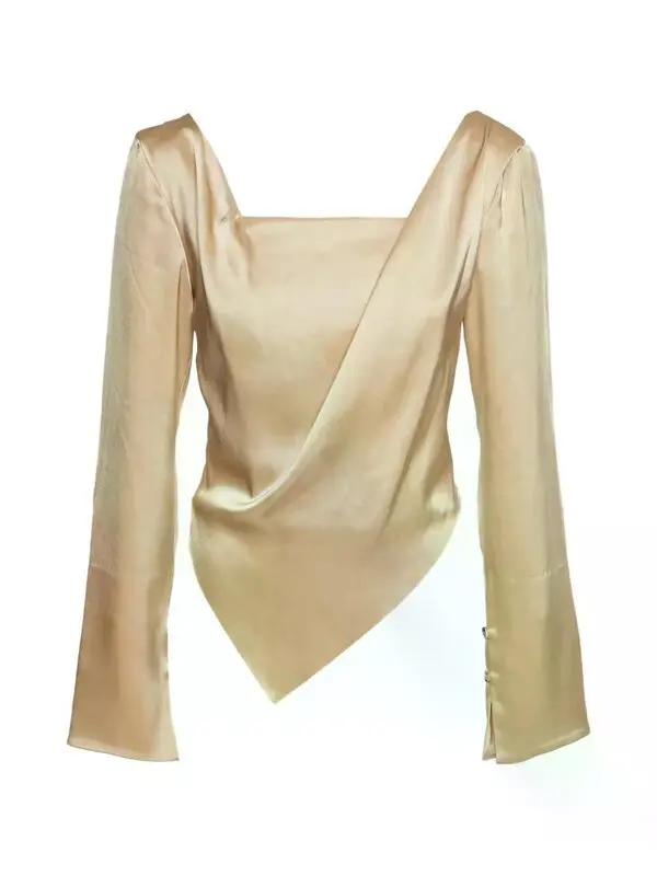 Nanushka Asymmetrical Satin Blouse