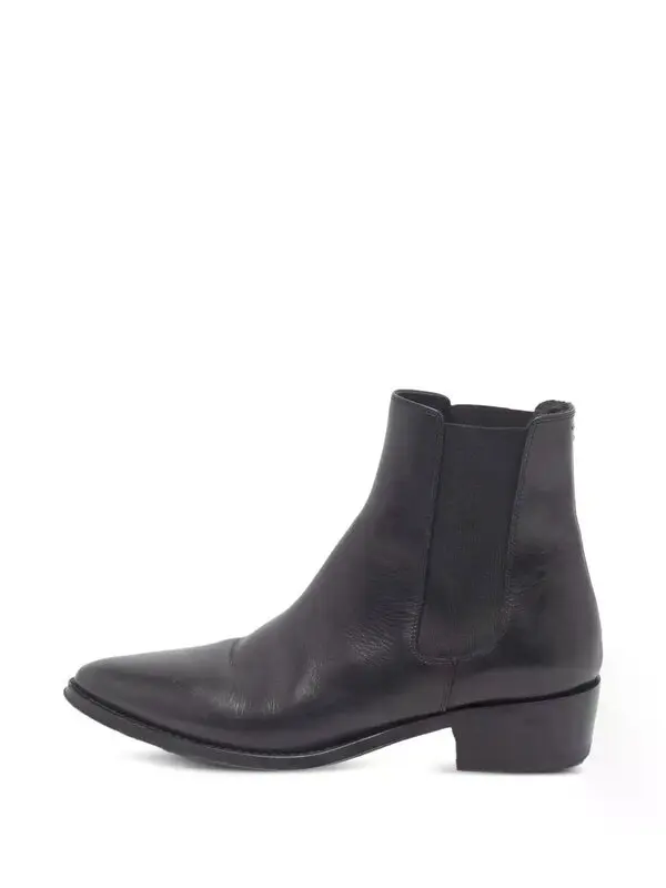 Celine Pointed Toe Chelsea Boots - Black
