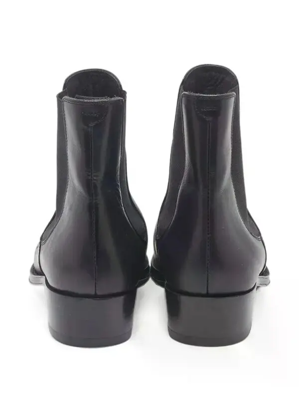 Celine Pointed Toe Chelsea Boots - Black