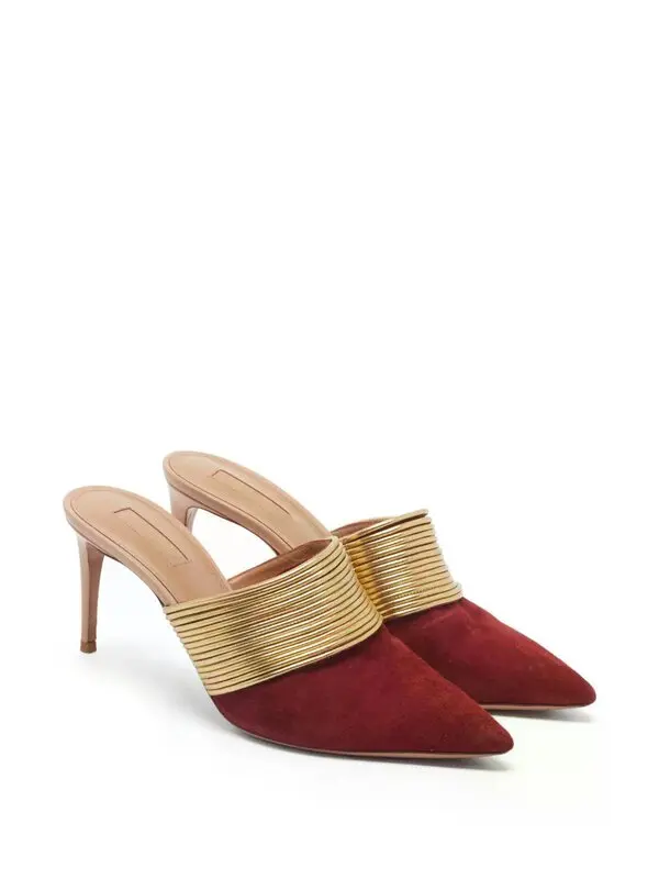 AQUAZZURA Rendez Vous Leather Mules - Red