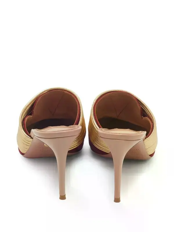 AQUAZZURA Rendez Vous Leather Mules - Red
