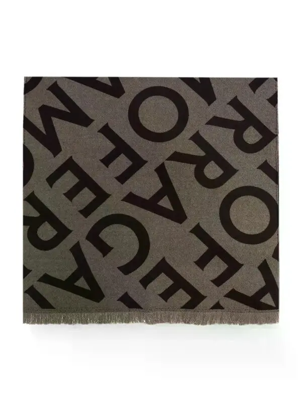FERRAGAMO Monogram-print Fringed-edge Scarf