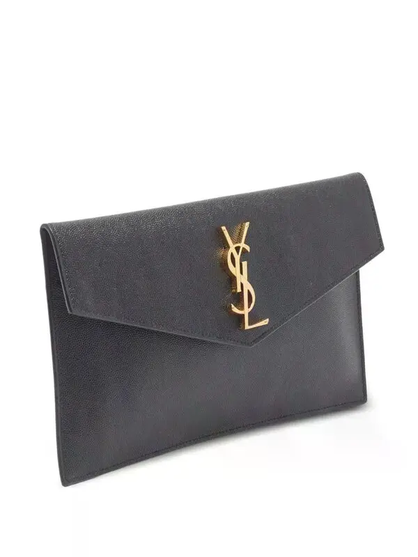 Saint Laurent Uptown Leather Clutch Bag