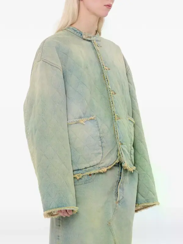 MAGLIANO Quilted Frayed-edge Jacket