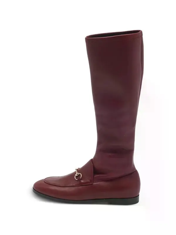 Gucci Jordaan Leather Ankle Boots - Red