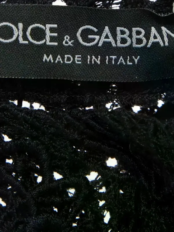 Dolce & Gabbana Cropped Jacket With Floral Lace Panelling