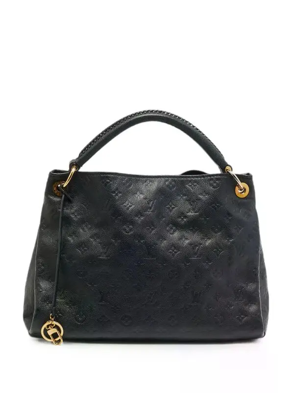 LOUIS VUITTON Artsy Monogram Leather Tote Bag - Black