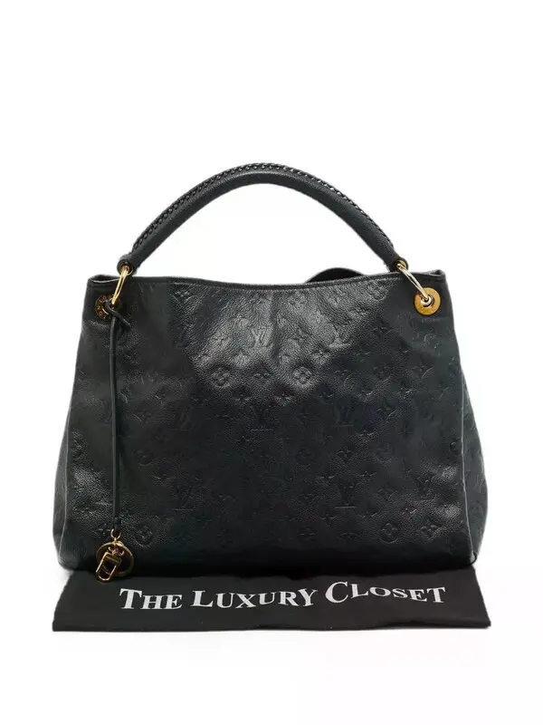 LOUIS VUITTON Artsy Monogram Leather Tote Bag - Black