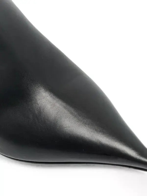 Versace Calf Leather Pointed Toe Stiletto Ankle Boots