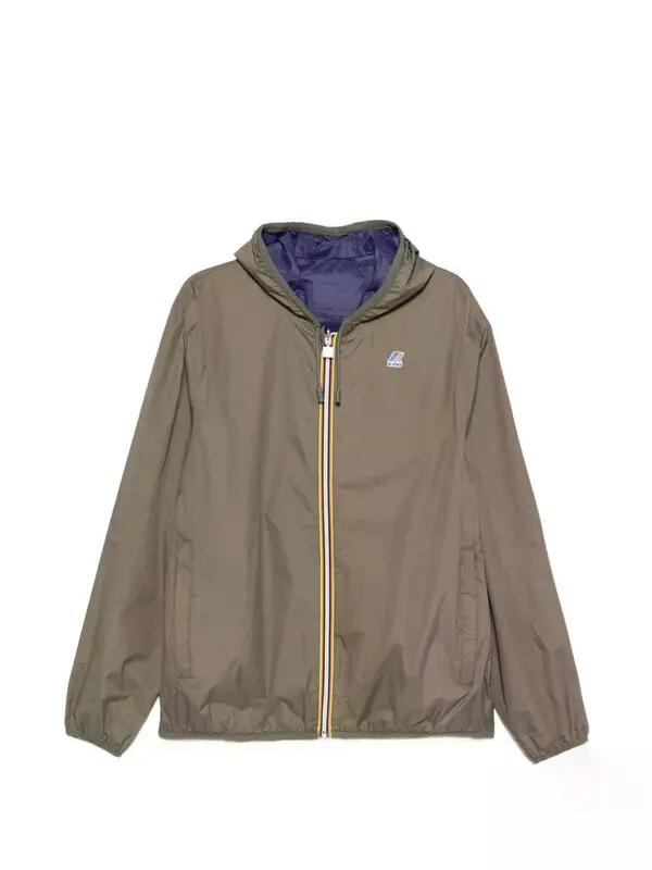 K-WAY Hooded Logo Patch Jacket