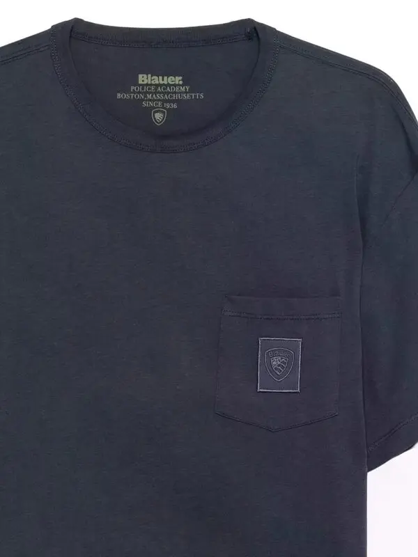 BLAUER. Logo-patch T-shirt