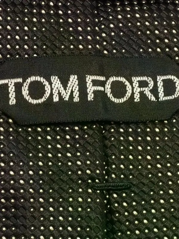 TOM FORD Micro Jacquard Neck Tie - Black
