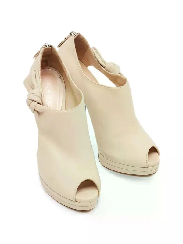 Casadei Bow Detail Cut-out Heeled Sandals