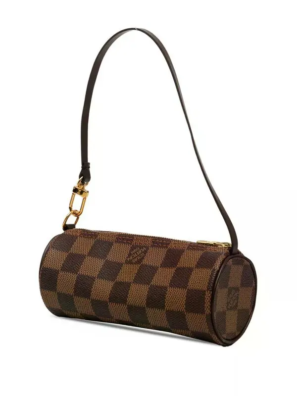 LOUIS VUITTON Damier Ebene Papillon Pochette Handbag - Brown