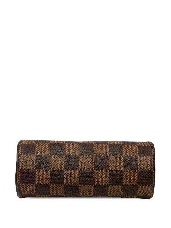 LOUIS VUITTON Damier Ebene Papillon Pochette Handbag - Brown