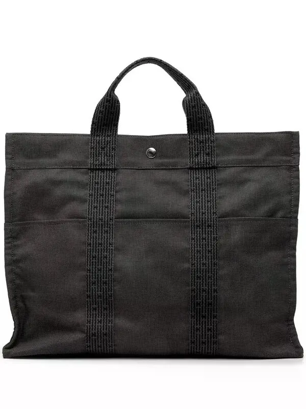 Hermès Canvas Herline Mm Tote Bag - Grey