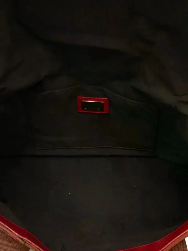 Fendi Zucca Canvas Crossword Handbag