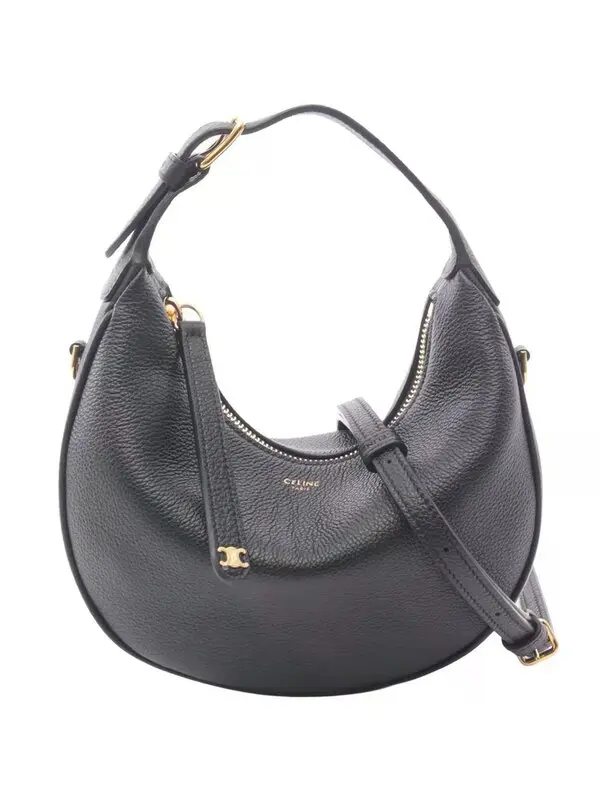 Celine Leather Satchel - Black