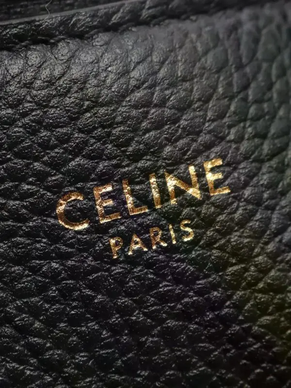 Celine Leather Satchel - Black