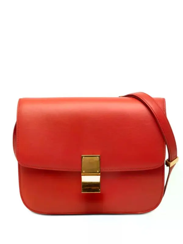 Celine Medium Calfskin Classic Box Crossbody Bag - Orange