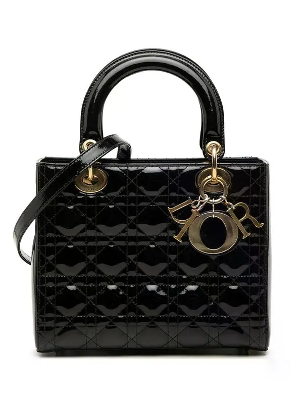 Dior Medium Patent Cannage Lady Satchel