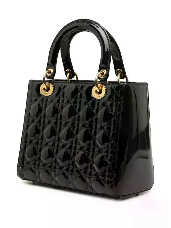 Dior Medium Patent Cannage Lady Satchel