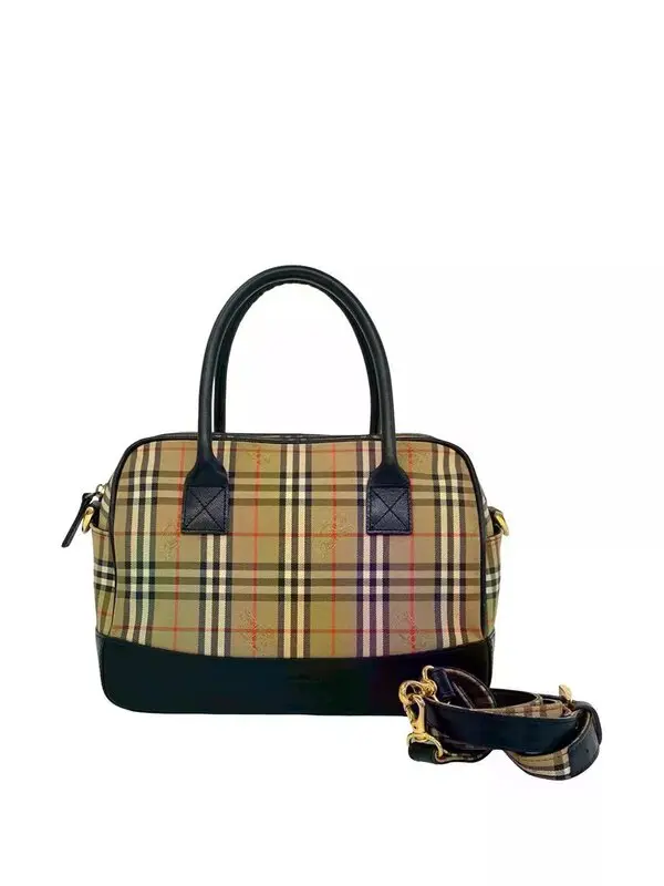 Burberry Haymarket Check Satchel - Neutrals