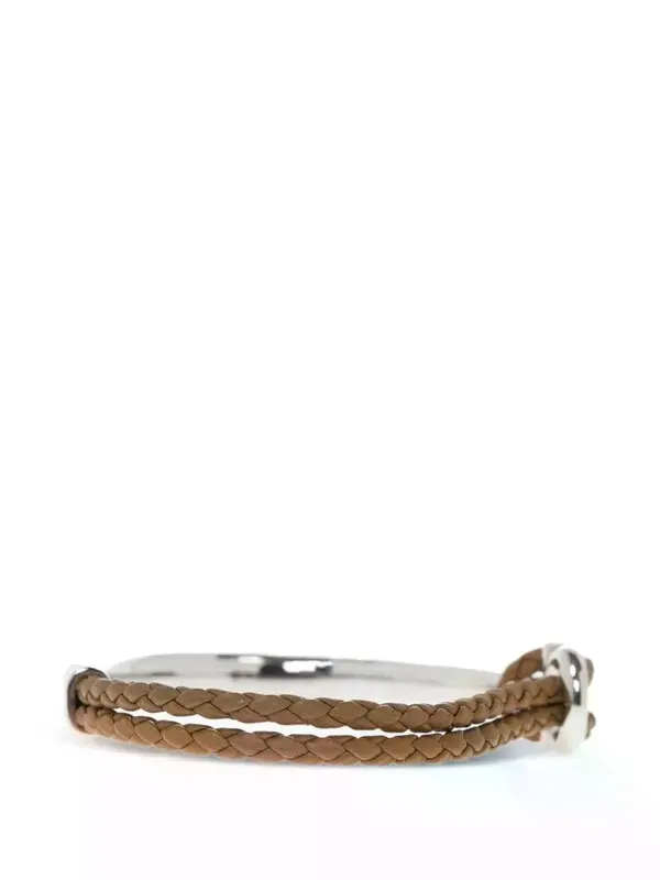 FERRAGAMO Gancini Braided Bracelet - Silver