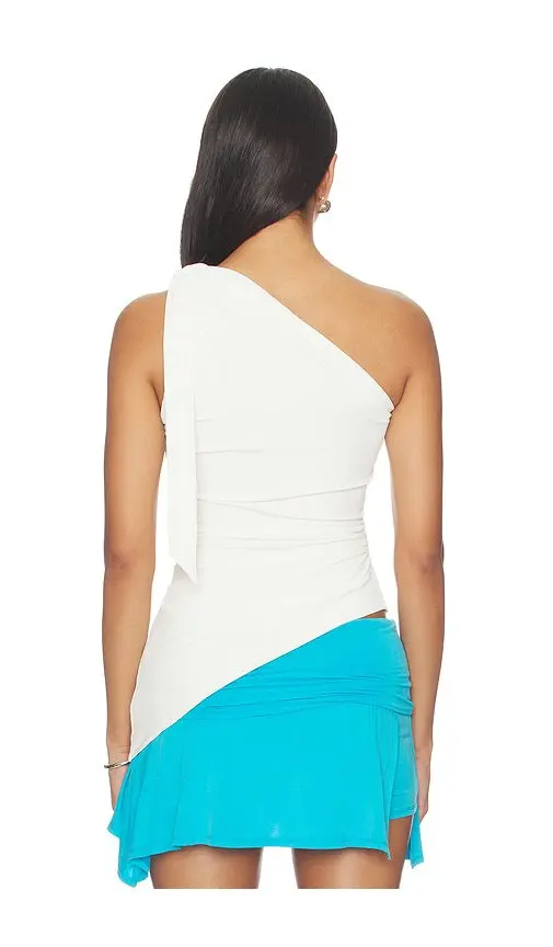 MIMCHIK One-shoulder Tie Top - Ivory