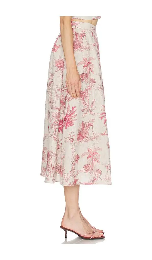 L'Agence Seina Midi Skirt