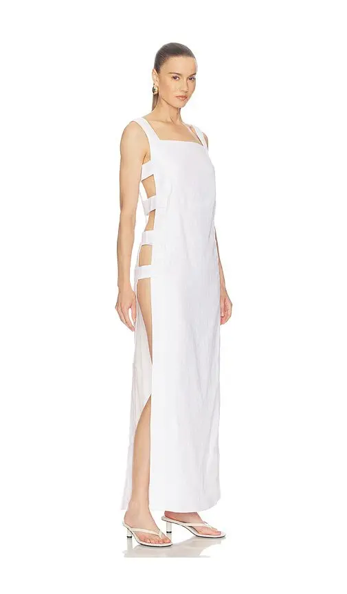 ADRIANA DEGREAS Linen Cage Coverup In . Also