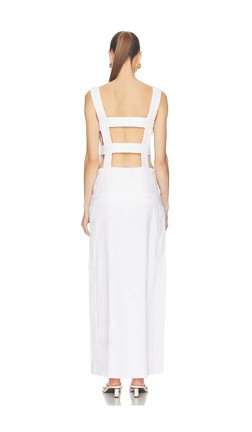 ADRIANA DEGREAS Linen Cage Coverup In . Also