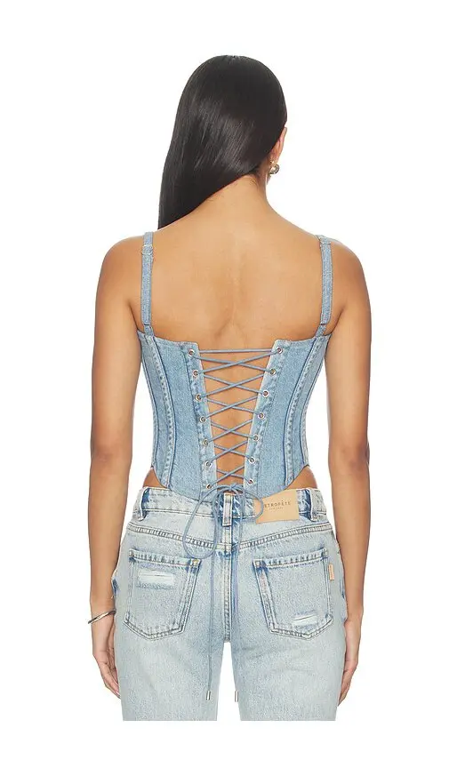 Retrofete Marishka Denim Corset Top