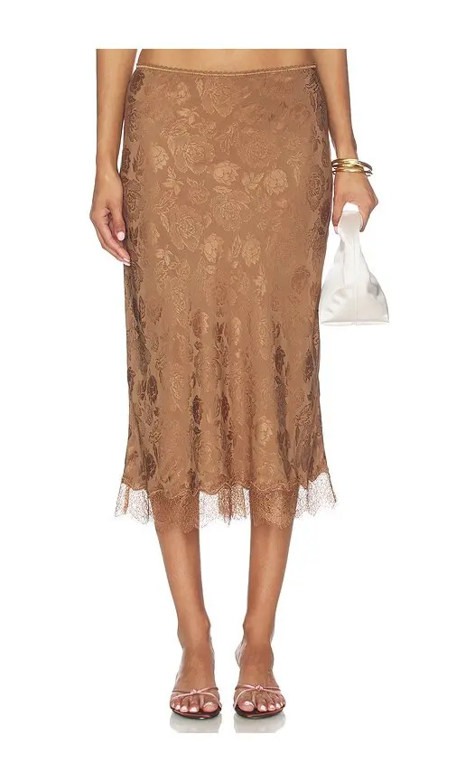 Ronny Kobo Mina Jacquard Skirt - Brown