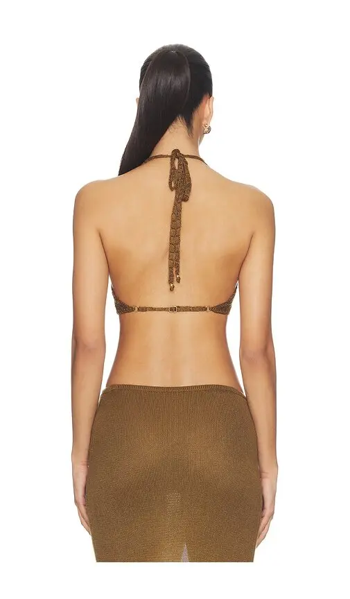 FLOOK THE LABEL Kyla Halterneck Top - Brown