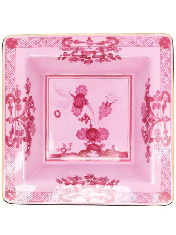 GINORI 1735 Oriente Italiano Change Tray In Pink Porcelain - Red