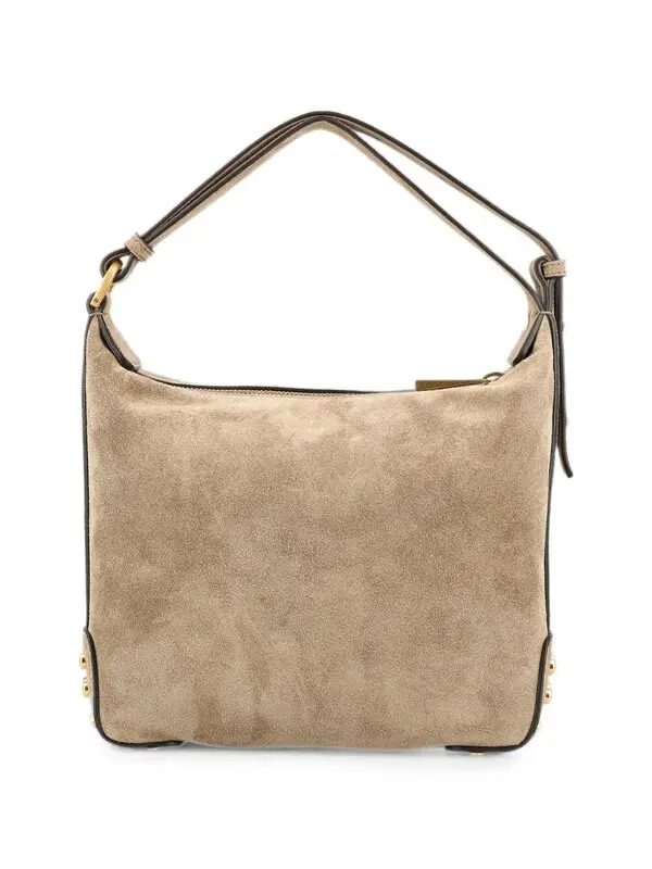 TOD'S Metal Dots Mini Leather Shoulder Bag - Brown