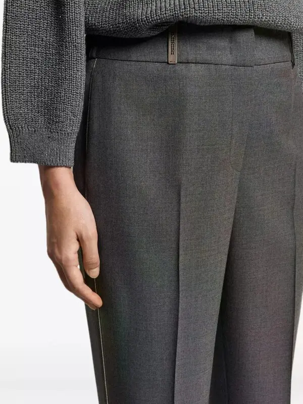Peserico Pressed-crease Trousers With Turn-up Hems