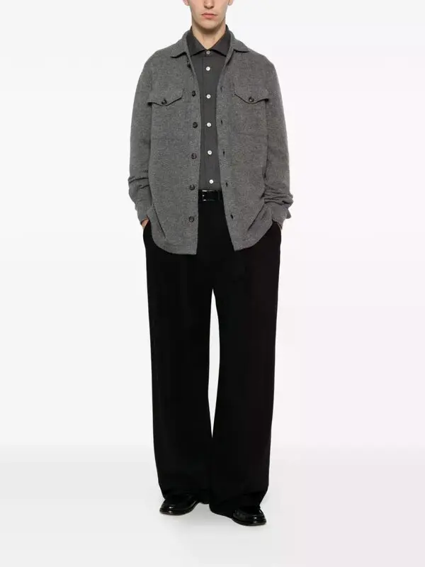 Eleventy Cashmere Button-up Cardigan With Flap Pockets
