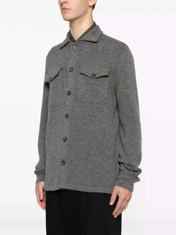 Eleventy Cashmere Button-up Cardigan With Flap Pockets