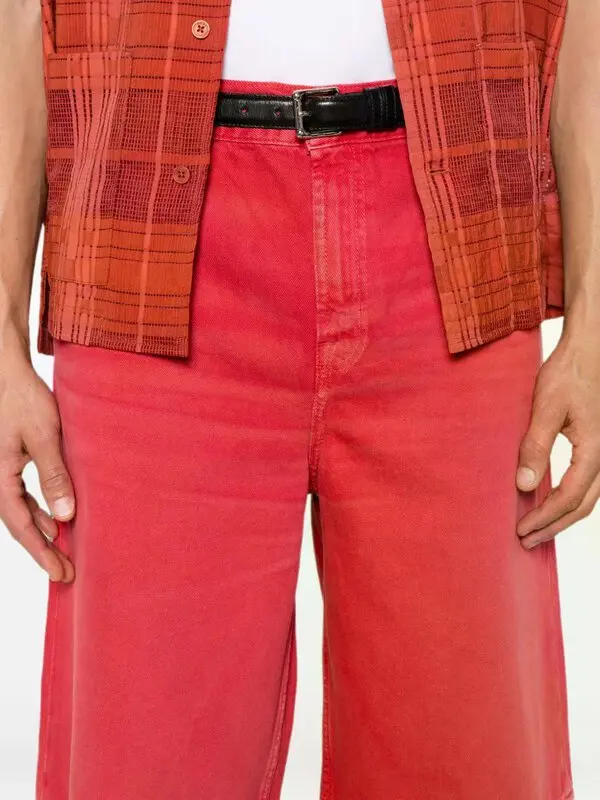7 For All Mankind Buttoned Denim Shorts