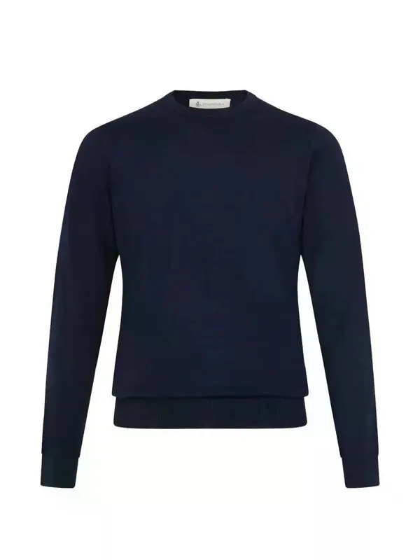 PIACENZA CASHMERE 1733 Merino Wool Crew Neck Jumper - Blue