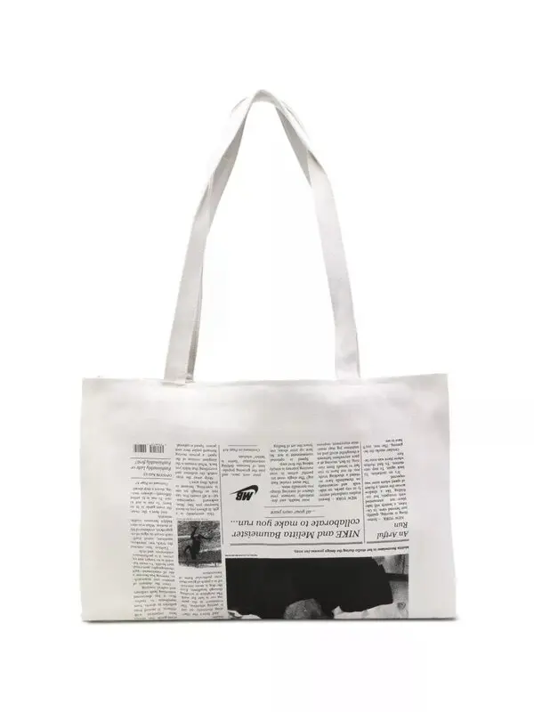 MELITTA BAUMEISTER Newspaper Print Tote Bag - Grey