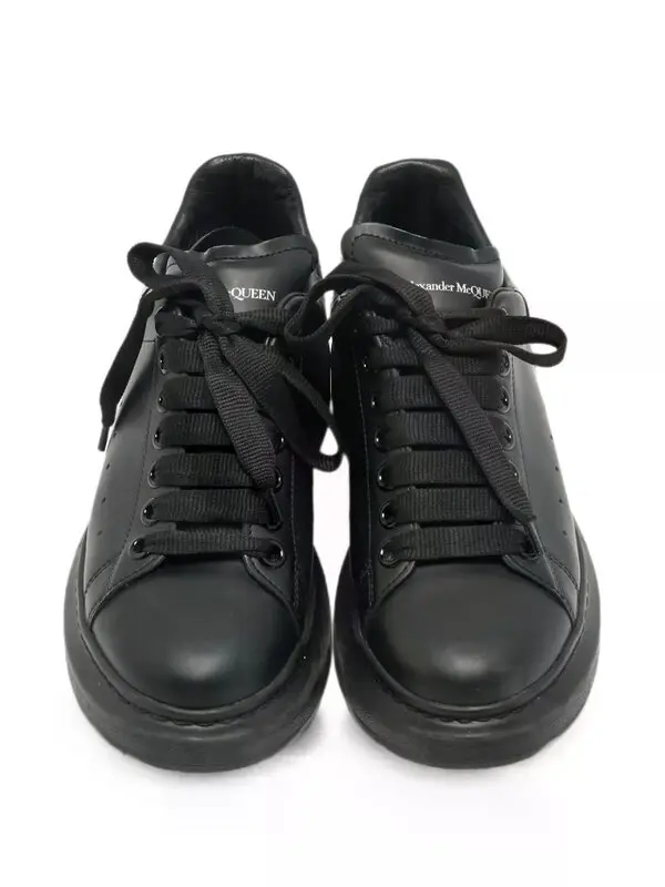 Alexander McQueen Oversized Leather Sneakers - Black