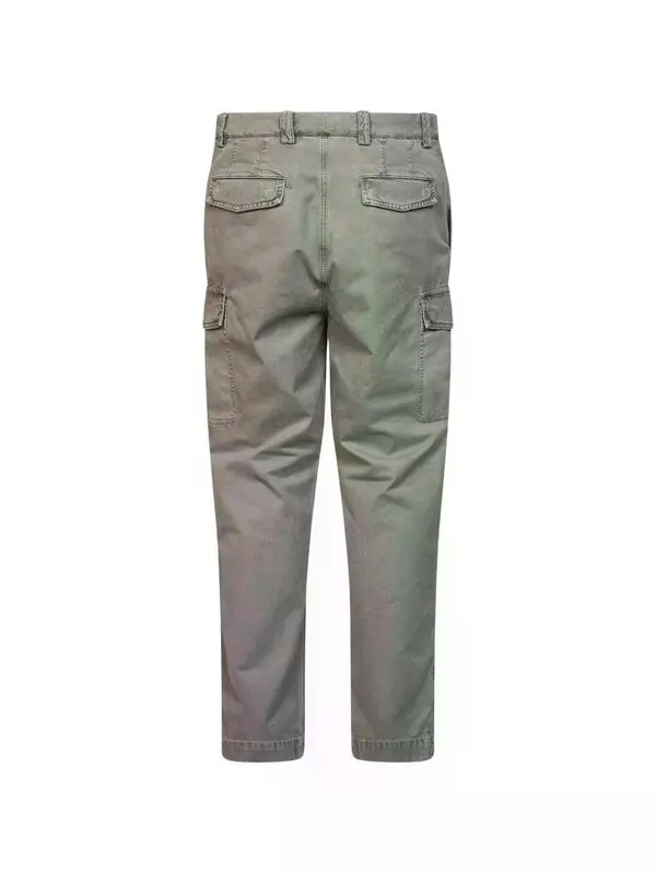 Brunello Cucinelli Garment-dyed Cotton Cargo Trousers