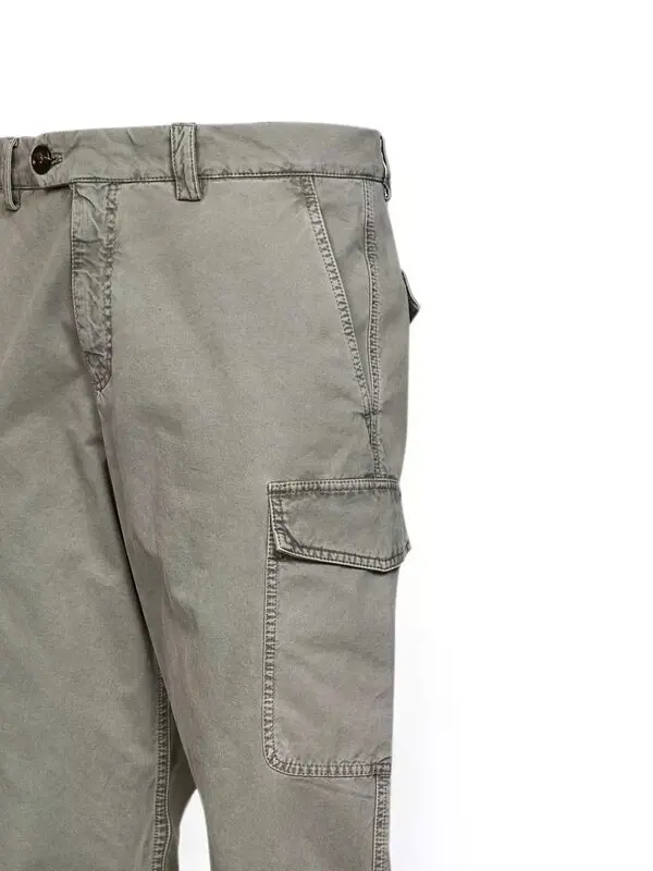 Brunello Cucinelli Garment-dyed Cotton Cargo Trousers