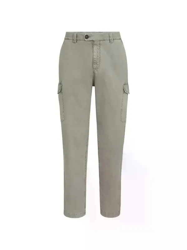Brunello Cucinelli Garment-dyed Cotton Cargo Trousers