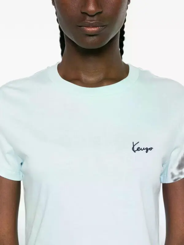 Kenzo Logo Embroidered Crewneck T-shirt