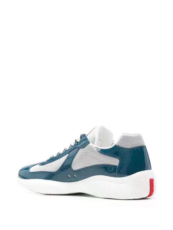 Prada America's Cup Patent Leather Sneakers - Blue